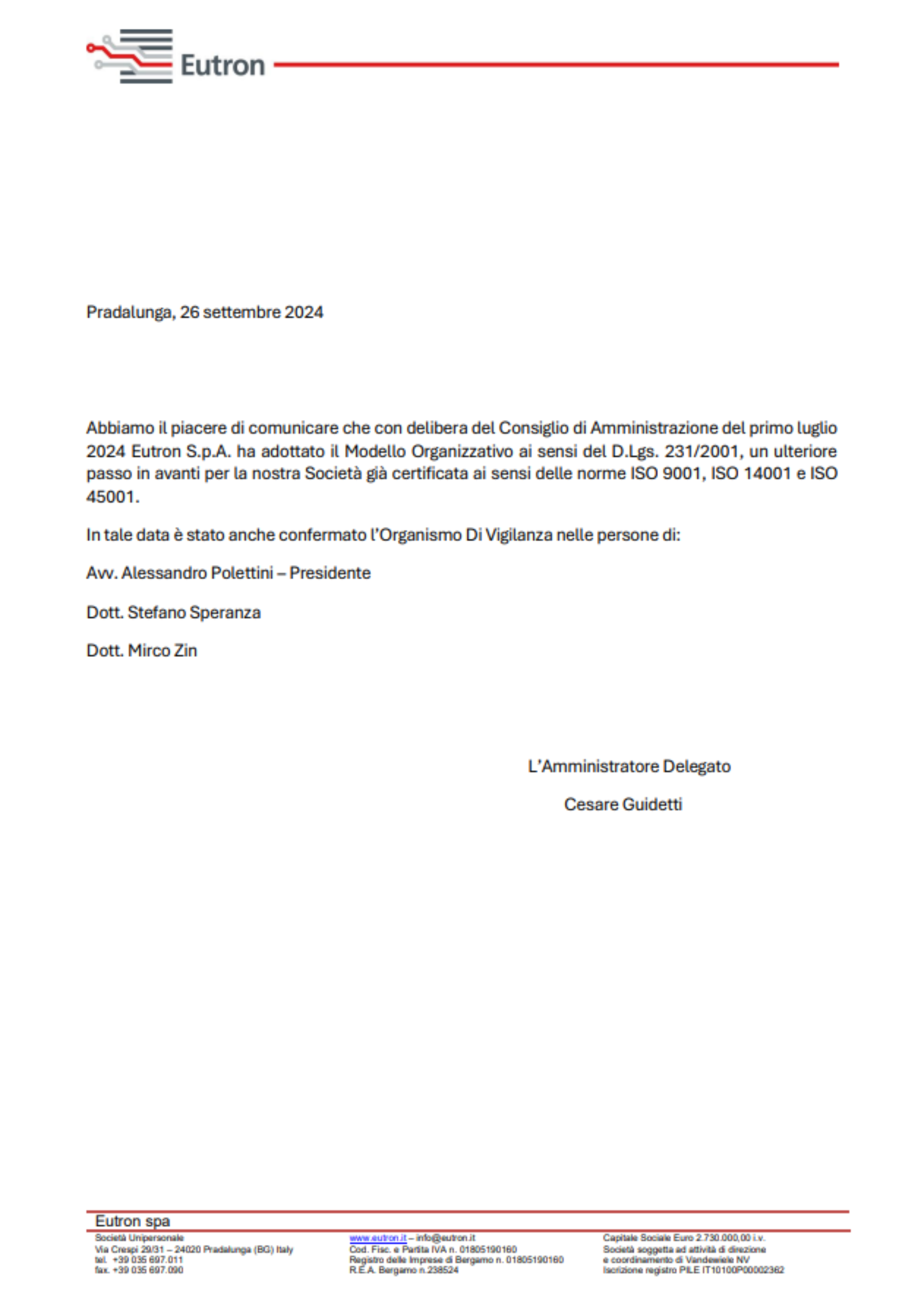 231 Organizational Model | Eutron